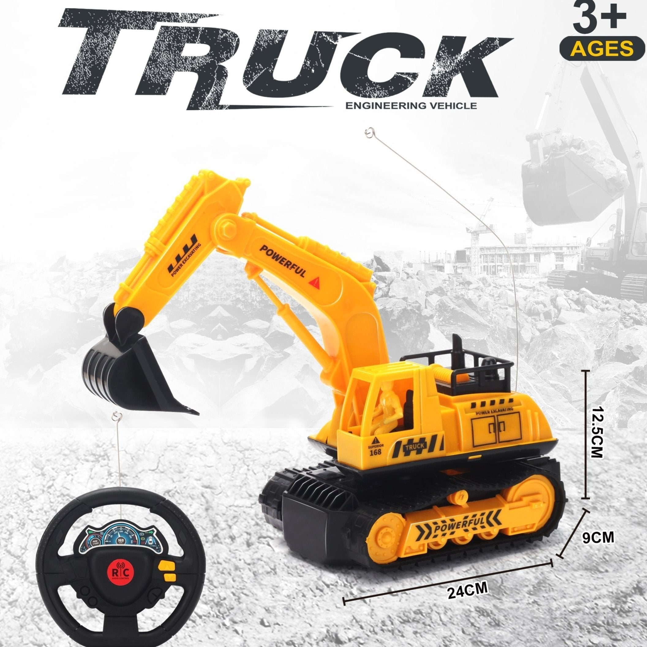 Remote Control Digger with Moving Arm - Rechargeable RC with Controlle ...