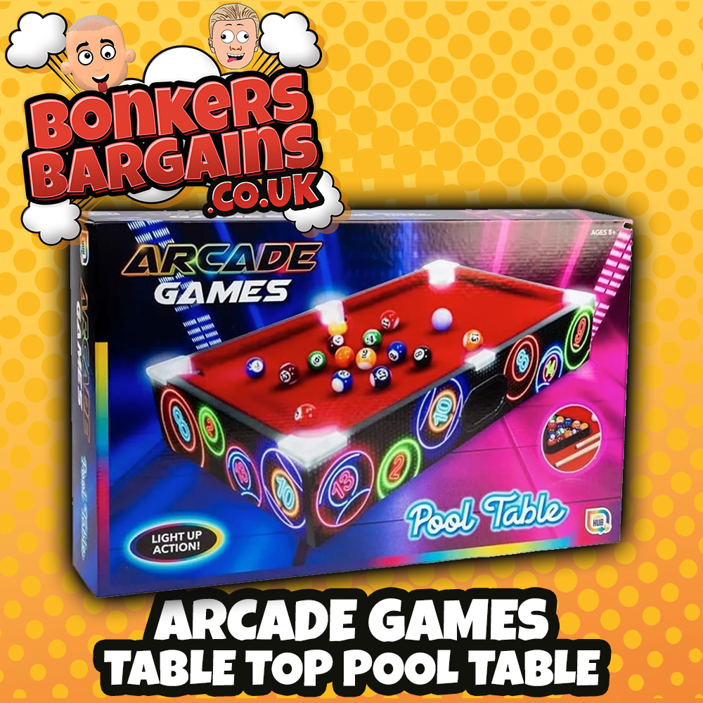 Arcade Games Table Top Pool Table – Bonkers Bargains