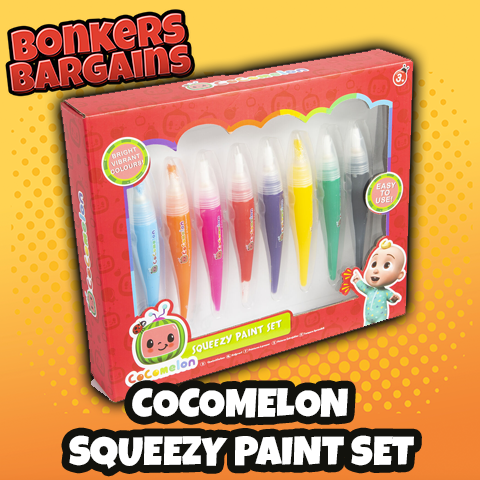 Cocomelon - Squeezy Paint Set – Bonkers Bargains