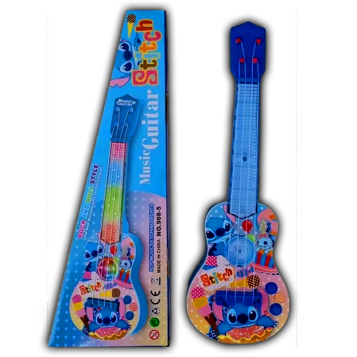 Stitch Electric Light Up & Sounds Toy Guitar – Bonkers Bargains